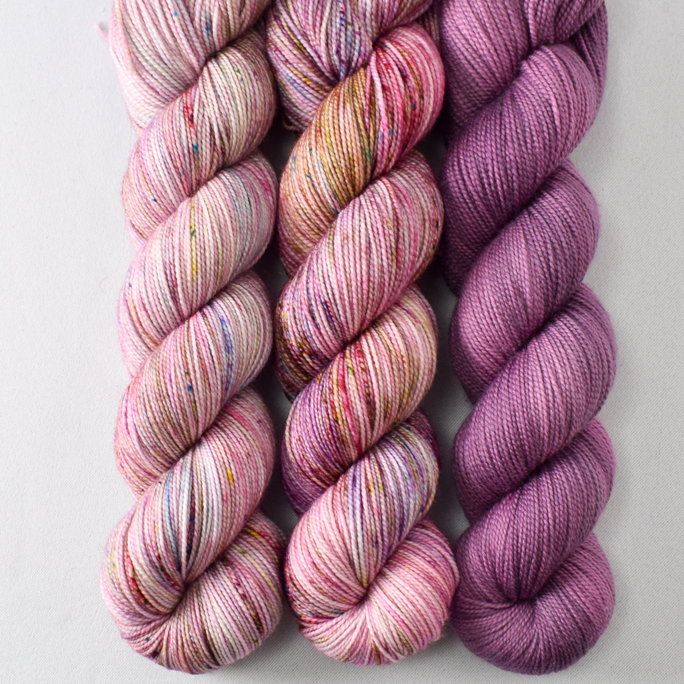 Confetti Carousel, Simple Petals, and Fig - Yummy 2-Ply Trio - Wild Ir ...