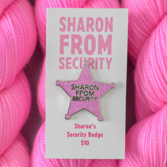 Sharon from Security Enamel Pin – Miss Babs